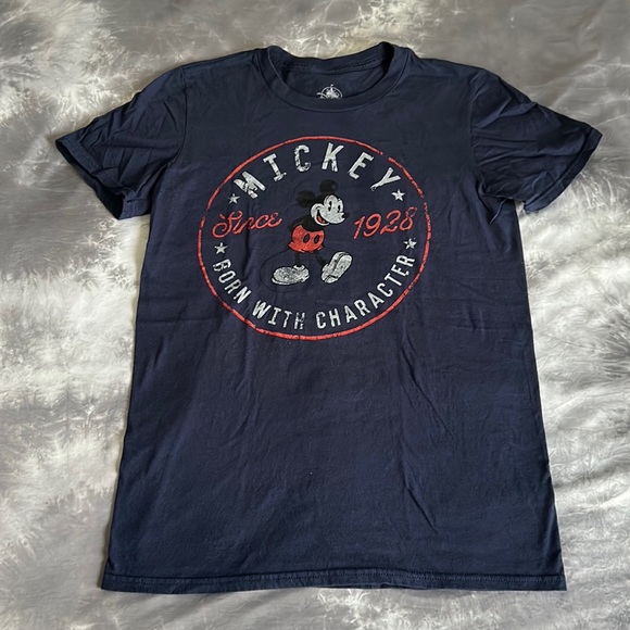 Disney | Tops | Disney Navy Dark Blue Shirt Authentic Original Mickey ...